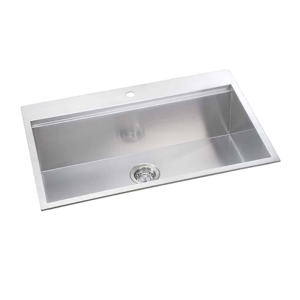 Single Bowl Ledge Sink 33" x 22" x 10" Stainless Steel Kitchen Sink ...